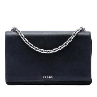 Prada Sac bandouli&egrave;re Saffiano Pre-owned - Femme - Pre-owned - Noir - Taille: ONE Size