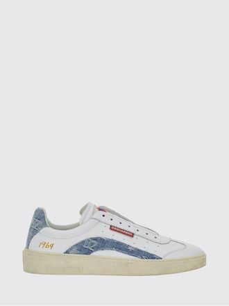Dsquared2 Baskets basses en cuir de veau et denim au design bicolore