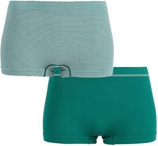 Billet Doux Modèle Zen Attitude - Lot de Deux Shorties Taille Normale - Femme - 42/44 - Vert Lierre/Crème + Vert Lierre