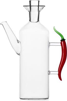 Ichendorf Ölkanne mit Griff Chili, Kollektion Vegetables, 45 cl, Borosilikatglas, handgefertigt