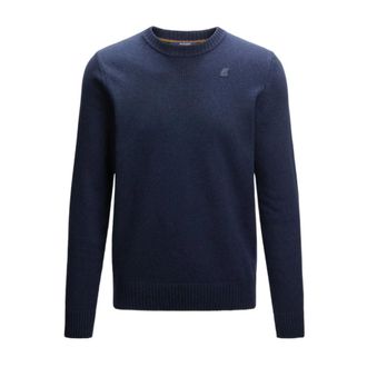 K-Way Blauer Schwerer Strickpullover Herren - - Knitwear - Herren - Blau - S