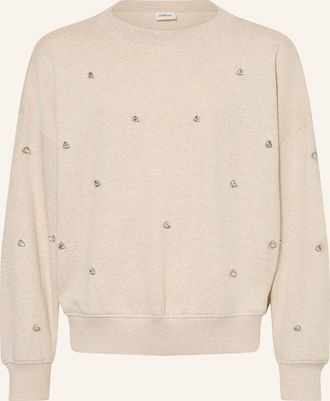 s.Oliver S.Oliver Red Sweatshirt Mit Schmucksteinen weiss