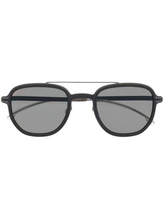Mykita lunettes de soleil teintées à monture pilote - Gris