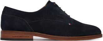 Tommy Hilfiger Halbschuhe Hilfiger Suede Dress Shoe FM0FM05776 Dunkelblau