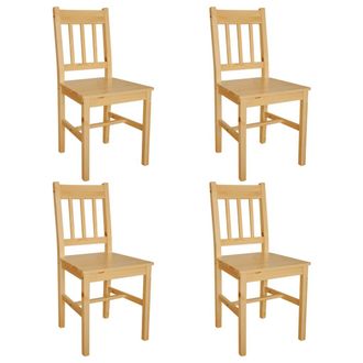 vidaXL Sedie Da Pranzo 4 Pz In Legno Di Pino - Vidaxl