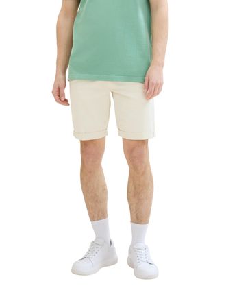 Tom Tailor Herren Slim Fit Chino Bermuda Shorts, Creme, M