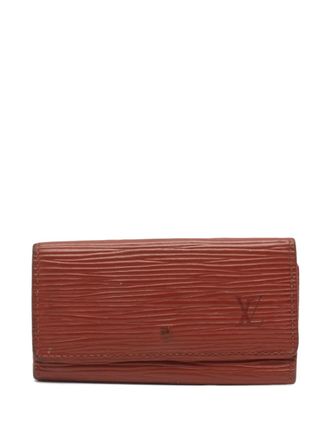 Louis Vuitton porte-cl&eacute;s en cuir &Eacute;pi - Marron