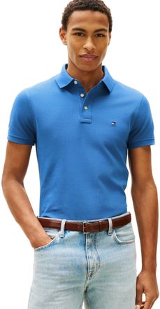 Tommy Hilfiger Herren 1985 Slim Polo MW0MW17771 S/S Polo, Blau, XL