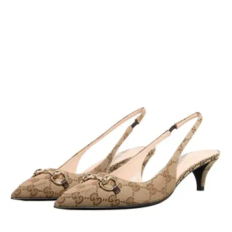 Gucci Pumps & High Heels - GG Slingsback Pumps - Gr. 41 (EU) - in Beige - f&uuml;r Damen