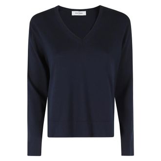 Gran Sasso Femme, Pulls, Bleu, Taille: 36 FR Pull &agrave; col en V