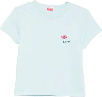 Kenzo Femme, Tops, Bleu, Taille: 38 FR Tulip Embroidered T-Shirt