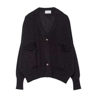 Maryya Maryya, Femme, Pulls, Noir, Taille: 38 FR Cardigan Poncho