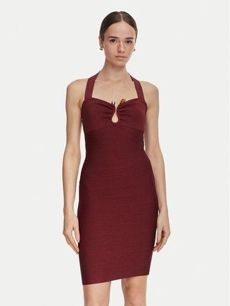 Guess Coctailkleid W6YK57 Z1044 Dunkelrot Slim Fit