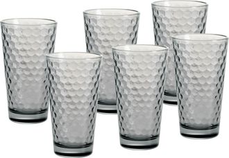 Ritzenhoff & Breker Longdrinkgläser-Set Favo, 6-teilig, Grau