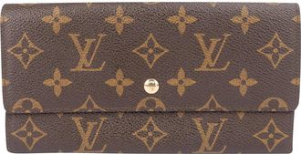 Louis Vuitton Portemonnaie - Louis Vuitton Canvas Monogram Sarah Wallet - Gr. unisize - in Braun - f&uuml;r Damen