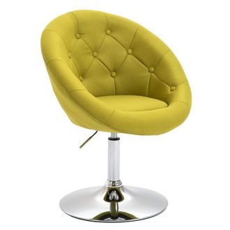 SVITA Havanna Cocktail-Sessel Lounge Clubsessel Drehsessel Retro Barhocker Stoff Limettengr&uuml;n