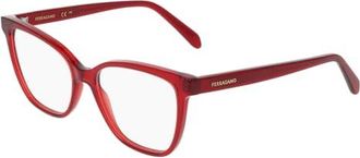 Ferragamo SF3062 612 Lunettes pour femme Bordeaux transparent 54/16/145