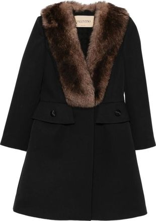 Valentino Faux-fur Collar Coat