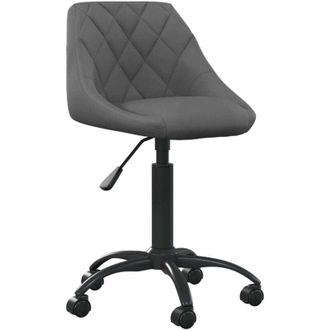 vidaXL B&uuml;rostuhl Dunkelgrau Samt Vidaxl