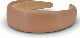 styleBREAKER Haarschmuck Haarreif Kunstleder Optik Breit