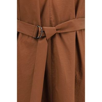 Brunello Cucinelli Cotton Poplin Dress - Brown