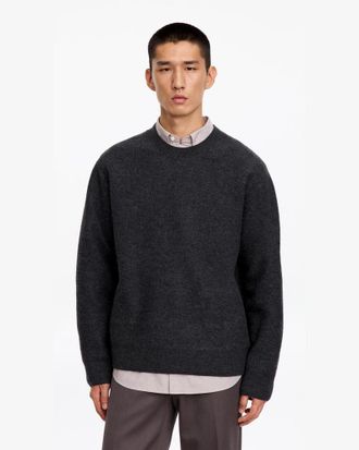 Arket Pullover Aus Wollwalk -Grau
