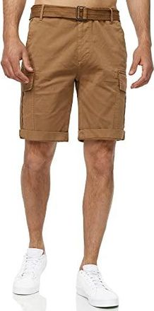 Tazzio Short cargo pour homme avec ceinture amovible A200, camel, 31 W
