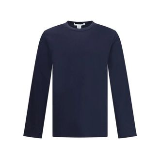 Comme Des Gar&ccedil;ons Langarm T-Shirt mit bedrucktem Logo - - Tops - Herren - Blau - S