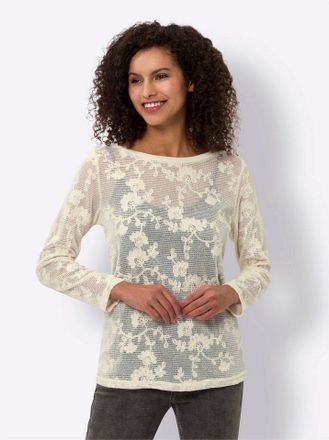 Heine T-Shirt Spitzenshirt Langarm