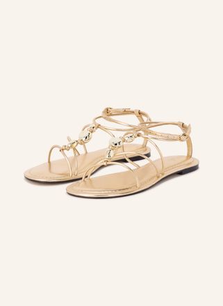 BA&SH Ba&Sh Sandalen Caya Mit Schmuckperlen gold