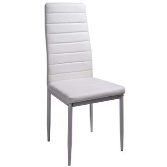 Trisens Trisens Esszimmerst&uuml;hle 2/4/6/8 Set Stuhl K&uuml;chenstuhl Wohnzimmerst&uuml;hle Kunstleder St&uuml;hle, Farbe:Wei&szlig;, Set:2er