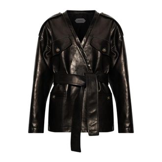 Versace Lederblouson - - Jackets - Damen - Schwarzk - S