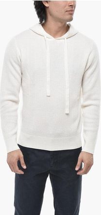 Paolo Pecora Virgin Wool Hooded Sweater size L