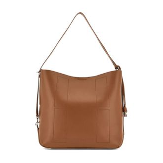 Hogan Braune Schultertasche mit Logo-Charm - - Bags - Damen - Braun - ONE SIZE