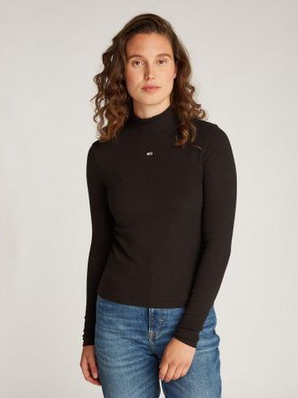 Tommy Jeans Langarmshirt TJW ESSENTIAL MOCK NECK Baumwollmischung