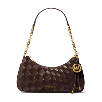 Michael Kors Nolita Medium Hand-Woven Leather Chain Pochette - Femme - Sacs - Brun - Taille: ONE Size