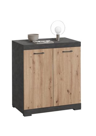 M&ouml;belando Kommode >Bristol 1 XL< in Matera-Artisan Eiche - 80x89,9x49,9cm (BxHxT)