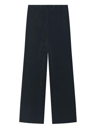 &Aacute;eron Omar velvet trousers - Schwarz