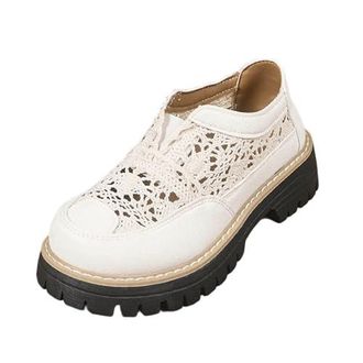 Generic Chaussures de marche d&eacute;contract&eacute;es &agrave; enfiler pour femme - Large largeur - Bout rond - Respirantes - &Eacute;l&eacute;gantes - Talon bas plat - Confortables - Pour l