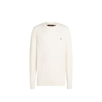 Tommy Hilfiger Pull en maille torsad&eacute;e en coton