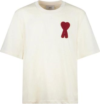 Ami Homme, Tops, Beige, Taille: XL De Coeur T-shirt
