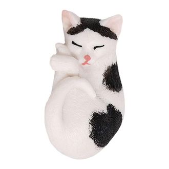 Artibetter Mini Katzenfiguren Katzenfiguren Schlafende Katzenfigur Plastikkatze Statue Schlafende Katze