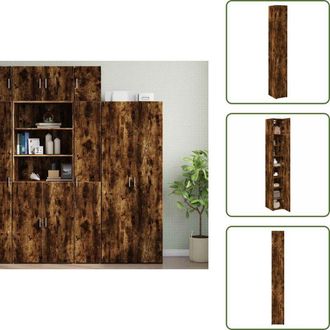 vidaXL R&auml;uchereiche - vidaXL Hochschrank Schmal R&auml;uchereiche 30x42,5x225 cm Holzwerkstoff - Stauraum