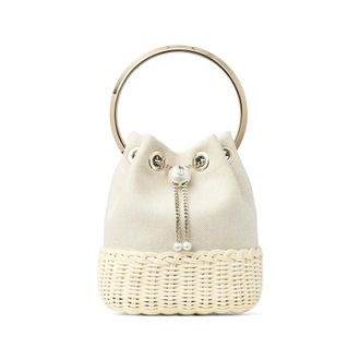 Jimmy Choo London Femme, Sacs, Beige, Taille: ONE Size Bon Bon BRT Bucket Bag