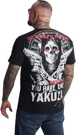 Yakuza T-shirt Trouble pour homme. - Noir - XXX-Large