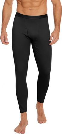 Ekouaer Thermo Unterhosen Herren Lange Warm Thermohose Männer Thermounterwäsche Winter Skiunterwäsche Funktionsunterwäsche Unterwäsche Hose, Schwarz, 2XL