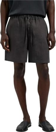 Olaf Hussein Homme, Shorts, Noir, Taille: M Short en m&eacute;lange de lin
