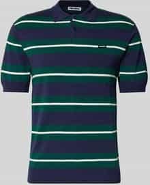 Review Slim Fit Poloshirt aus Viskose-Mix