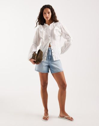 Wrangler Blouse &agrave; manches longues - Blanc