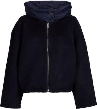 Object Manteau &agrave; capuche amovible en coton m&eacute;lang&eacute;